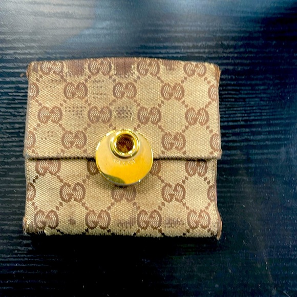 Bags | Gucci Monogram Eclipse Bifold Snap Wallet | Poshmark